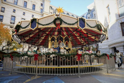 Outdoor Christmas merry go round |kids&adults|customized sizes
